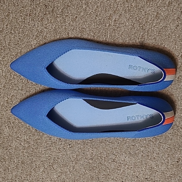 Rothy's | Shoes | Rothys Point Ii Oasis Blue Flats In Womens Size 3 ...